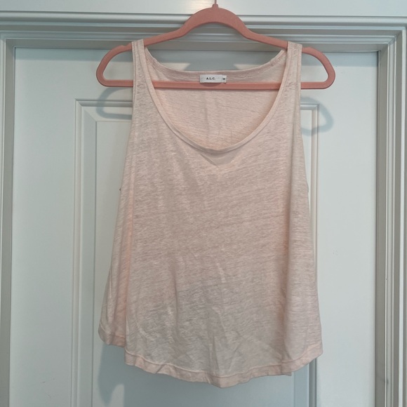 A.L.C. | Tops | Alc Light Pink Tank With Crosscut In Back | Poshmark